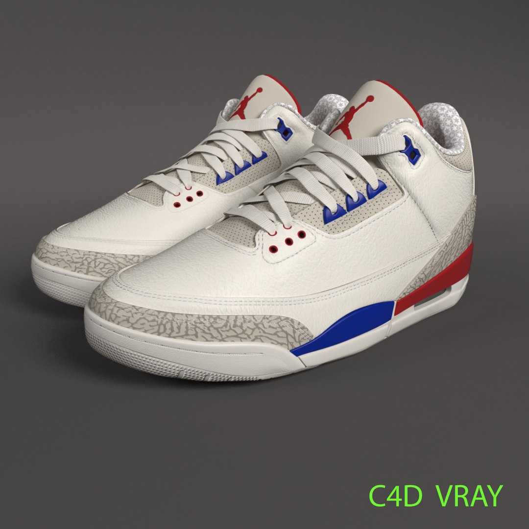 Air Jordan 3 Retro 3D Model - TurboSquid 1322813