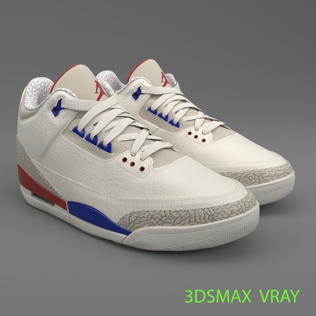 Air Jordan 3 Retro 3D Model - TurboSquid 1322813