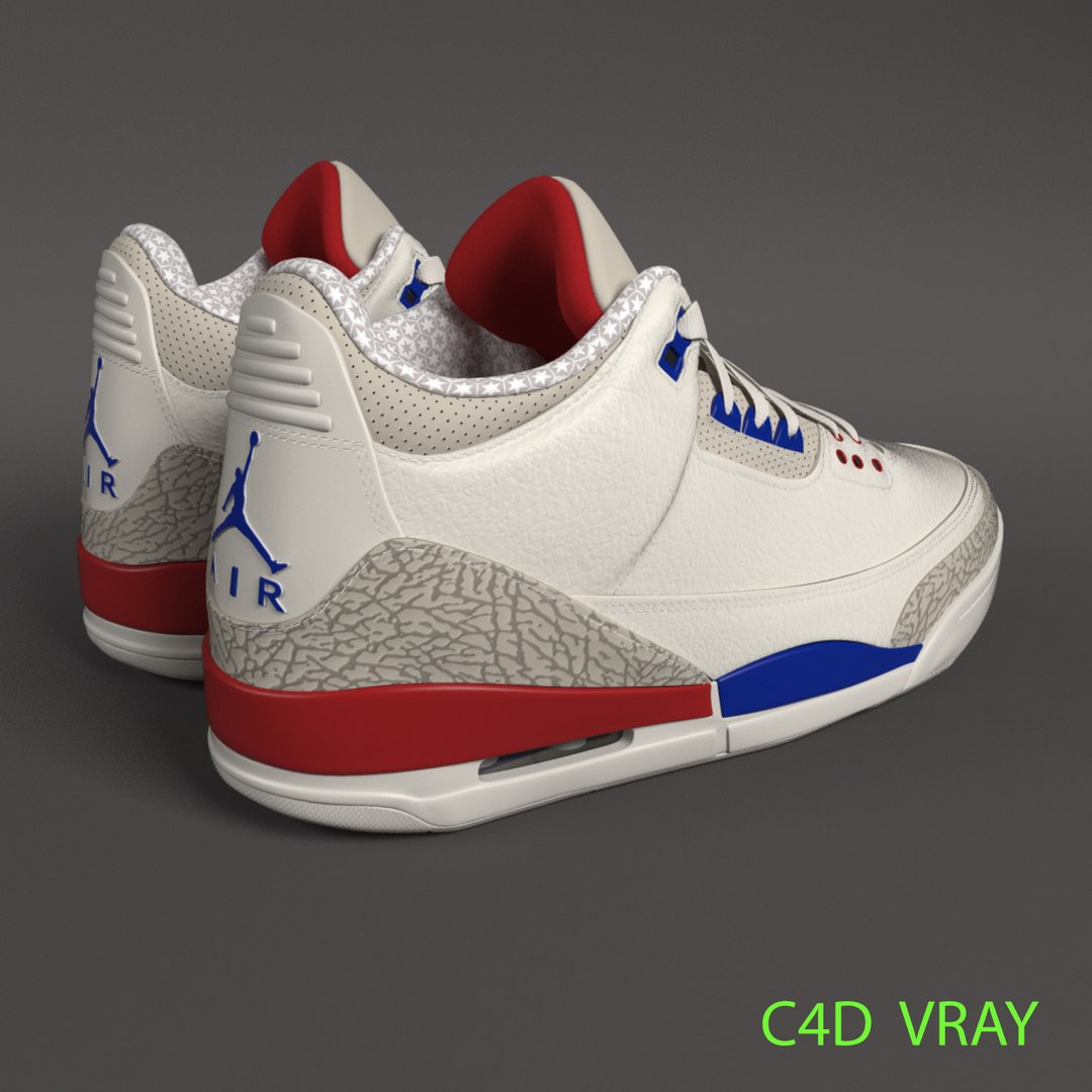 Air Jordan 3 Retro 3D Model - TurboSquid 1322813