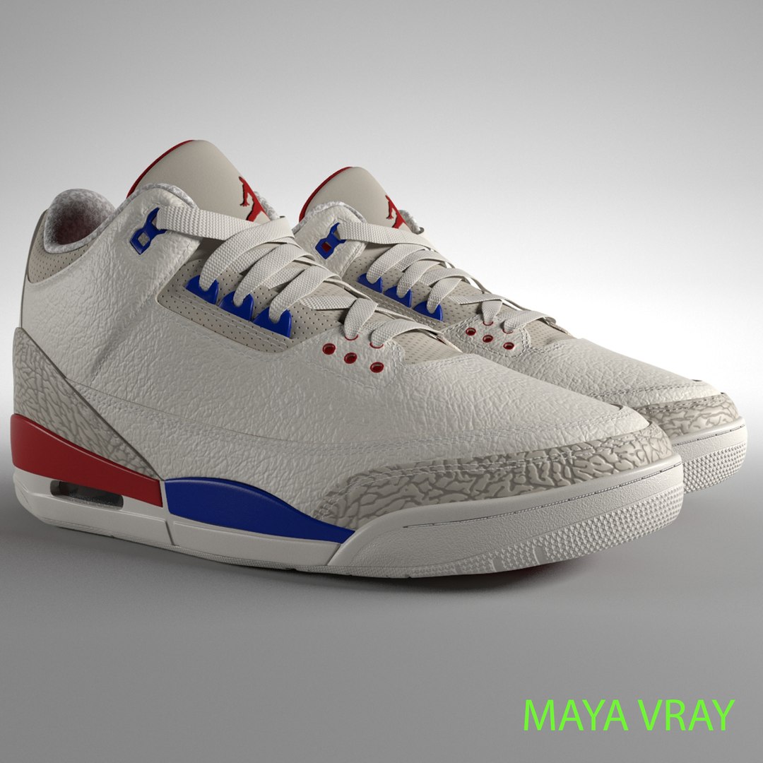 Air Jordan 3 Retro 3D Model - TurboSquid 1322813