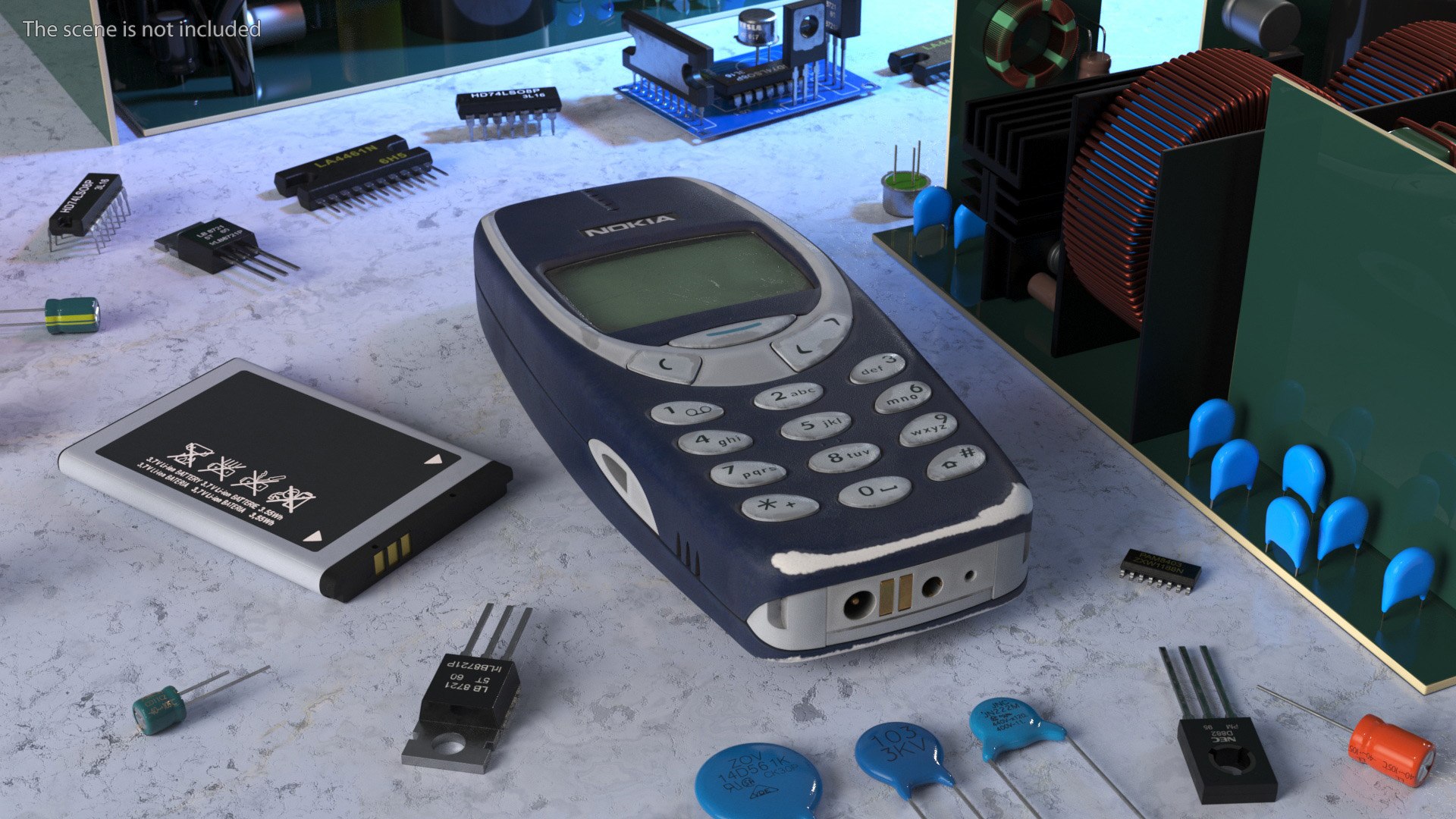 Nokia 3310 With Li Ion Battery Model - TurboSquid 2302668