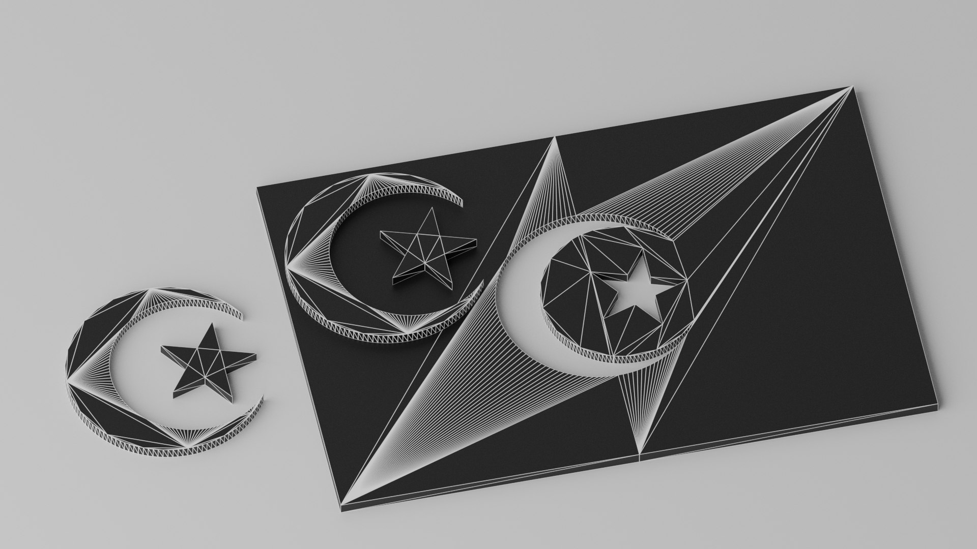 Islamic Muslim Countries Flags Collection 3D Model - TurboSquid 1972281