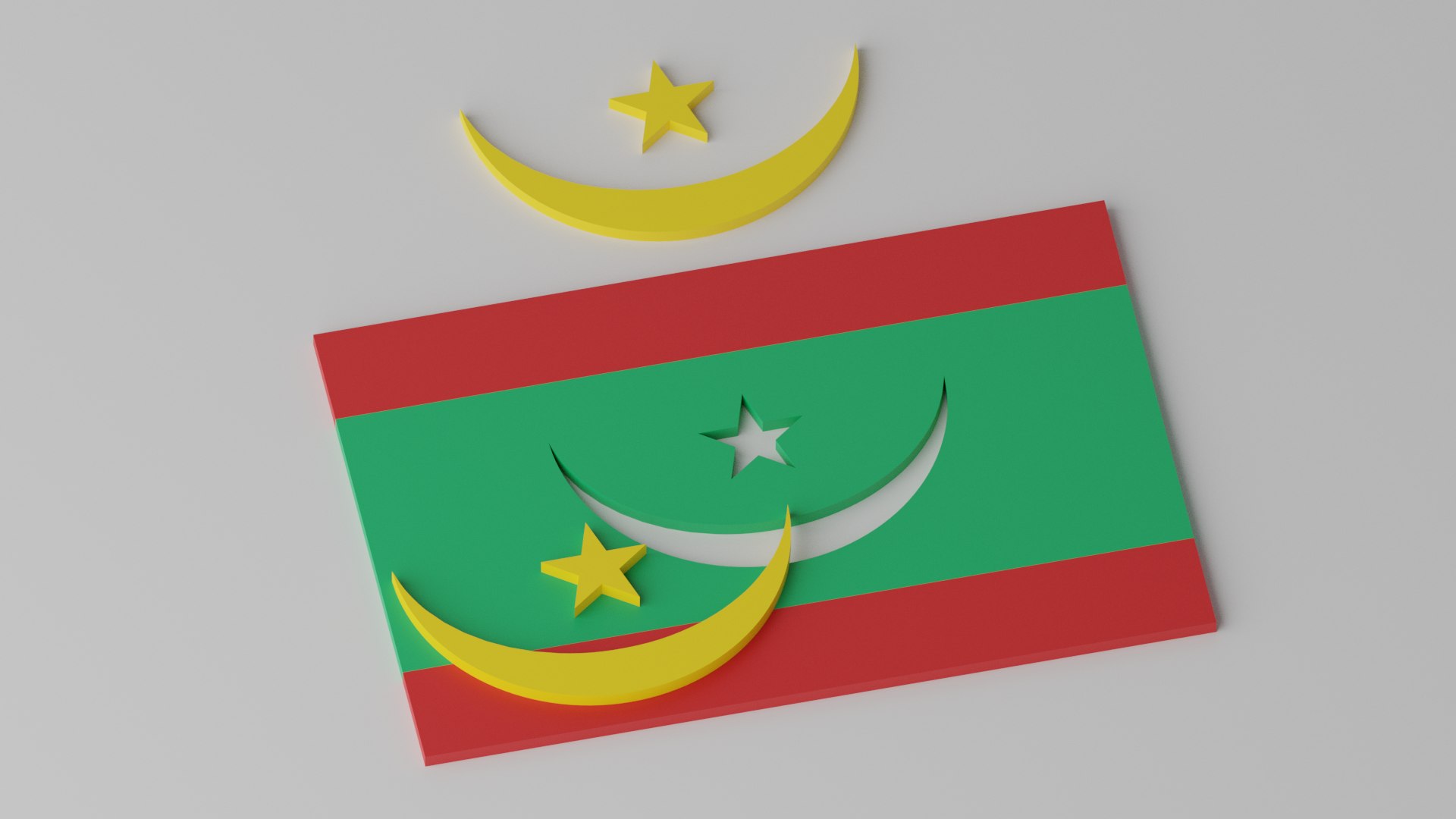 Islamic Muslim Countries Flags Collection 3D Model - TurboSquid 1972281
