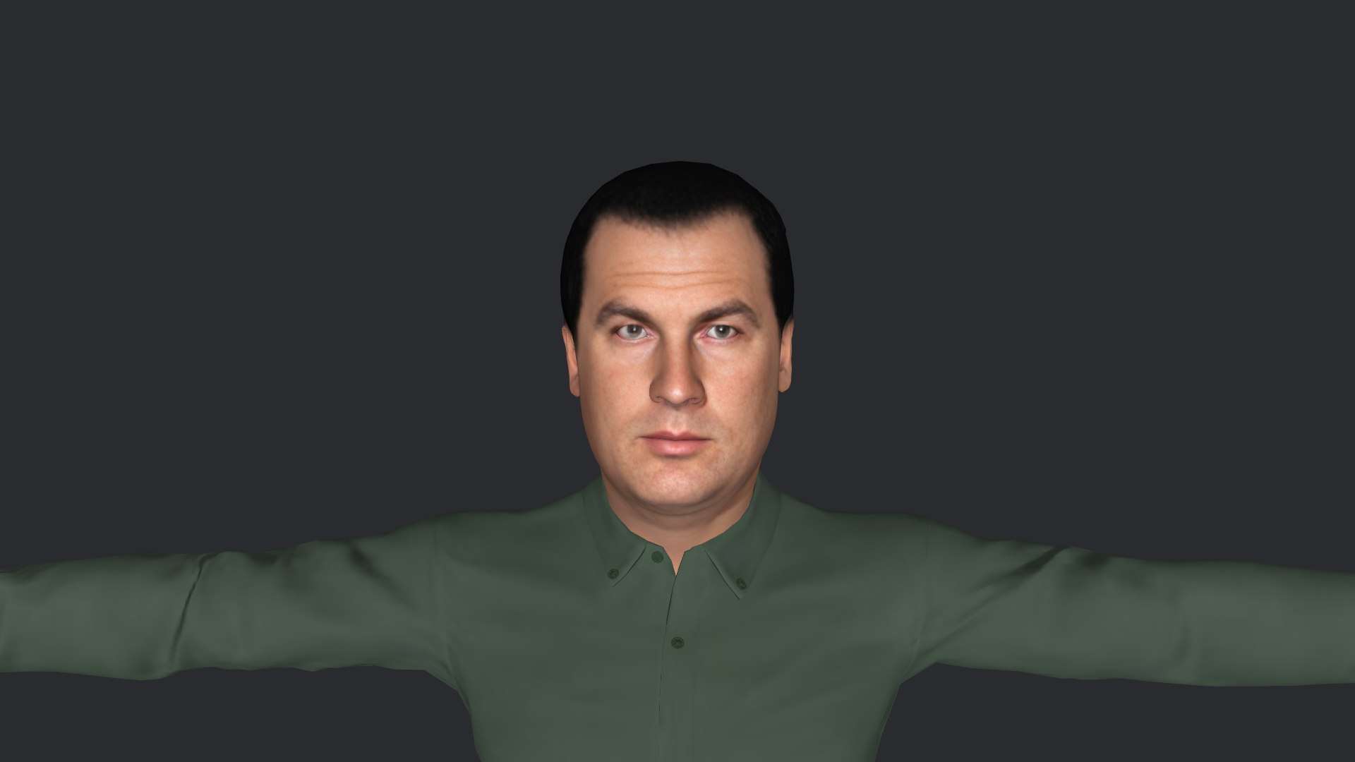 3D Steven Seagal Hyper Realistic Full Body Fully Rigged Character ...