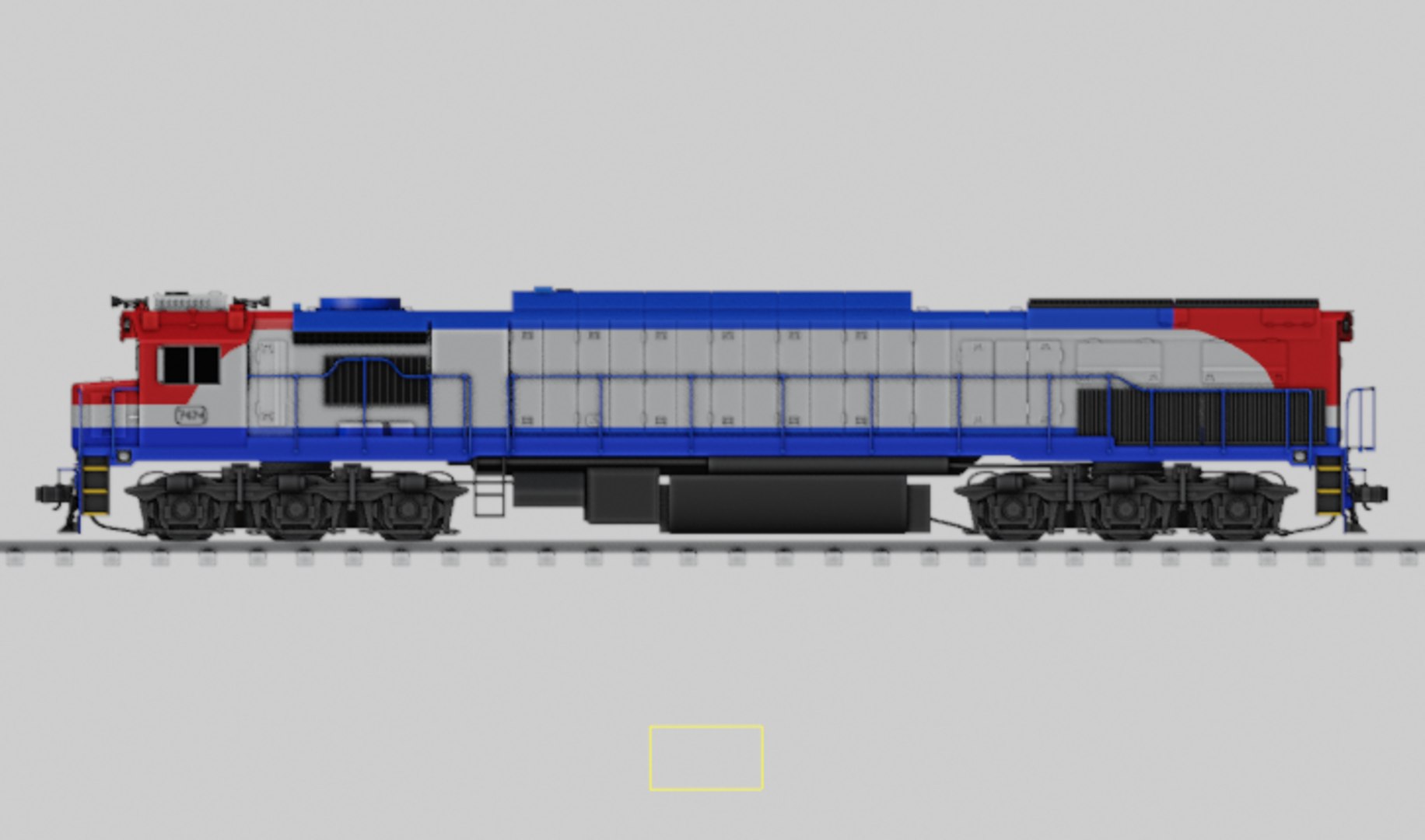 EMD GT26CW 2 locomotive train 3D - TurboSquid 2124650