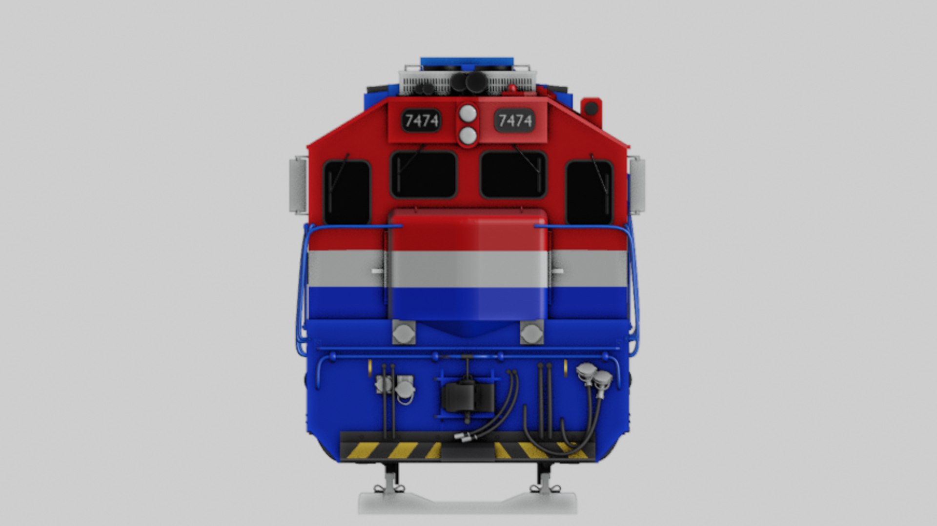 EMD GT26CW 2 locomotive train 3D - TurboSquid 2124650