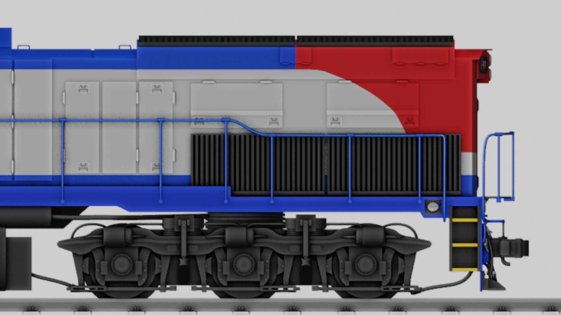 EMD GT26CW 2 locomotive train 3D - TurboSquid 2124650