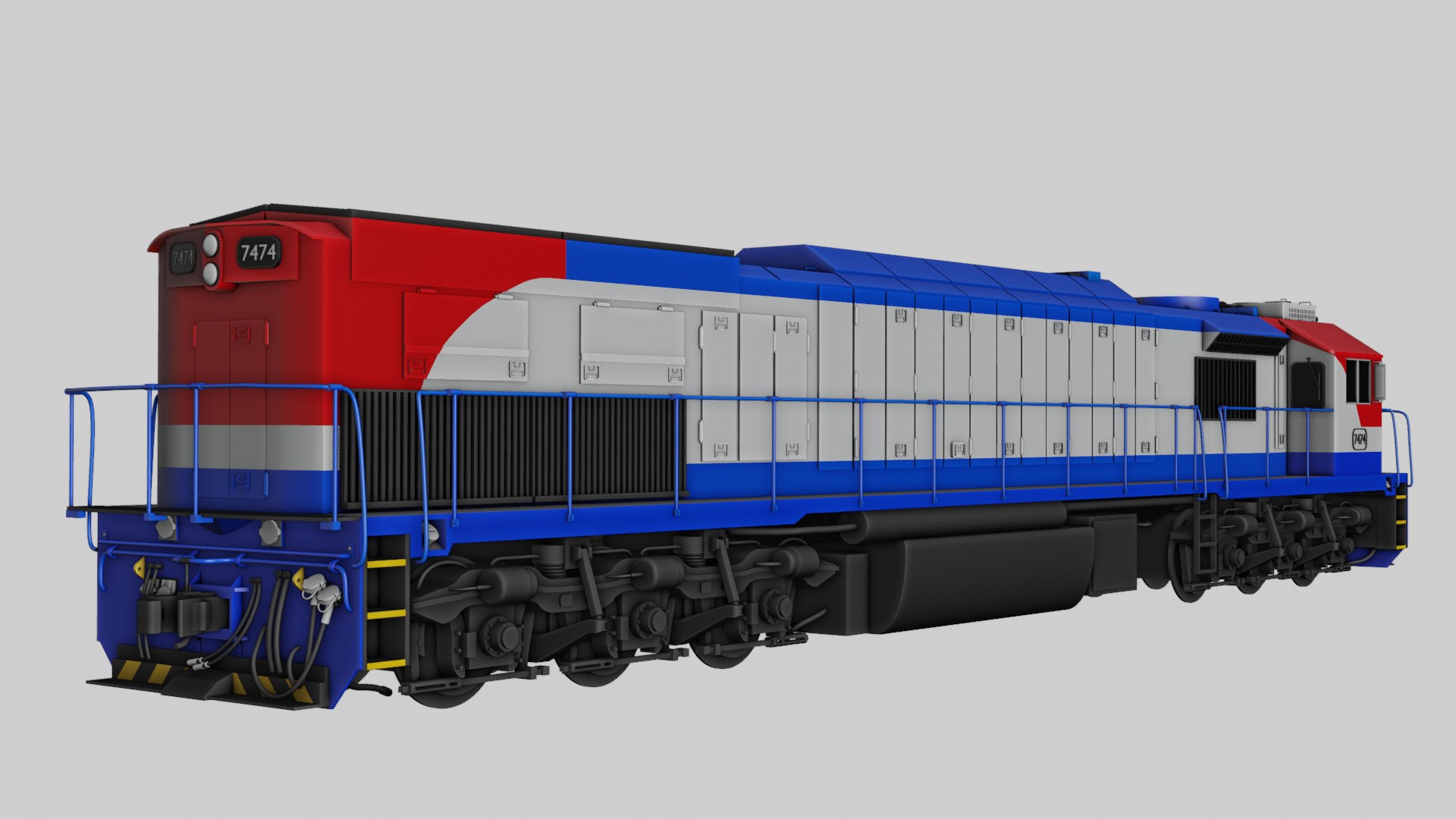 EMD GT26CW 2 locomotive train 3D - TurboSquid 2124650
