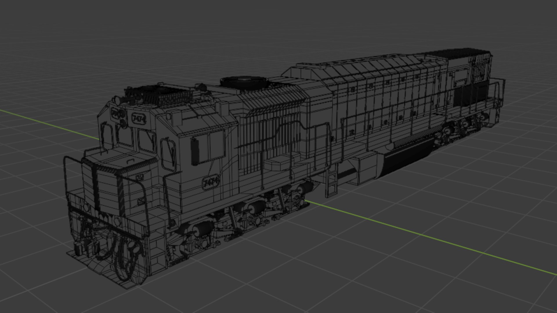 EMD GT26CW 2 locomotive train 3D - TurboSquid 2124650