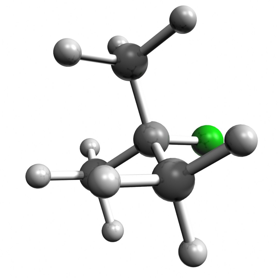 3d model t butyl chloride