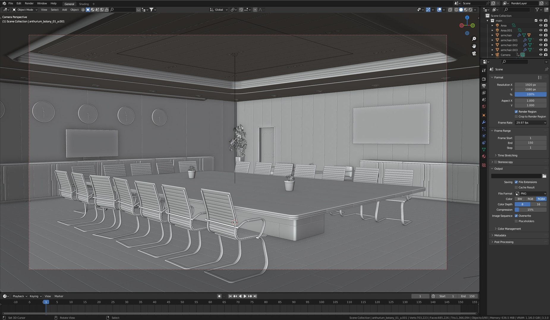 3D Modern Conference Room - Blender - Fbx - Obj Model - TurboSquid 2124555