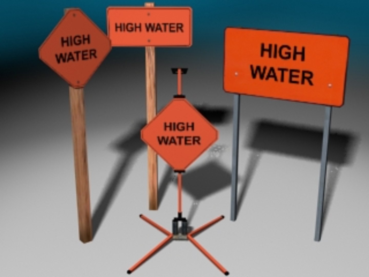 construction signs 3d 3ds