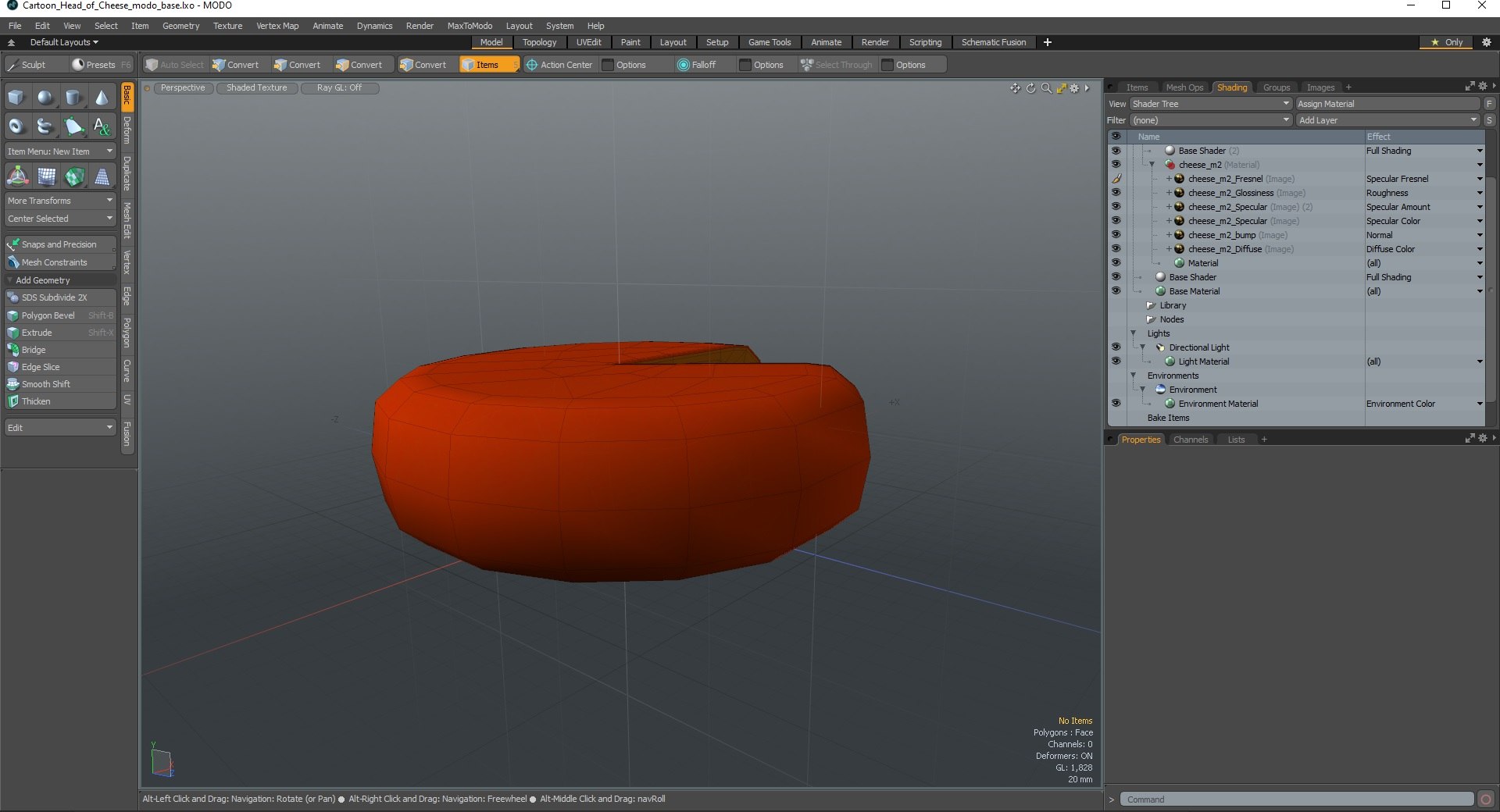 Cartoon Head Of Cheese 3D Model - TurboSquid 2075008