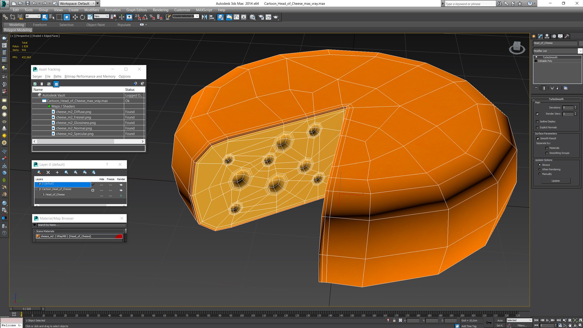 Cartoon Head Of Cheese 3D Model - TurboSquid 2075008