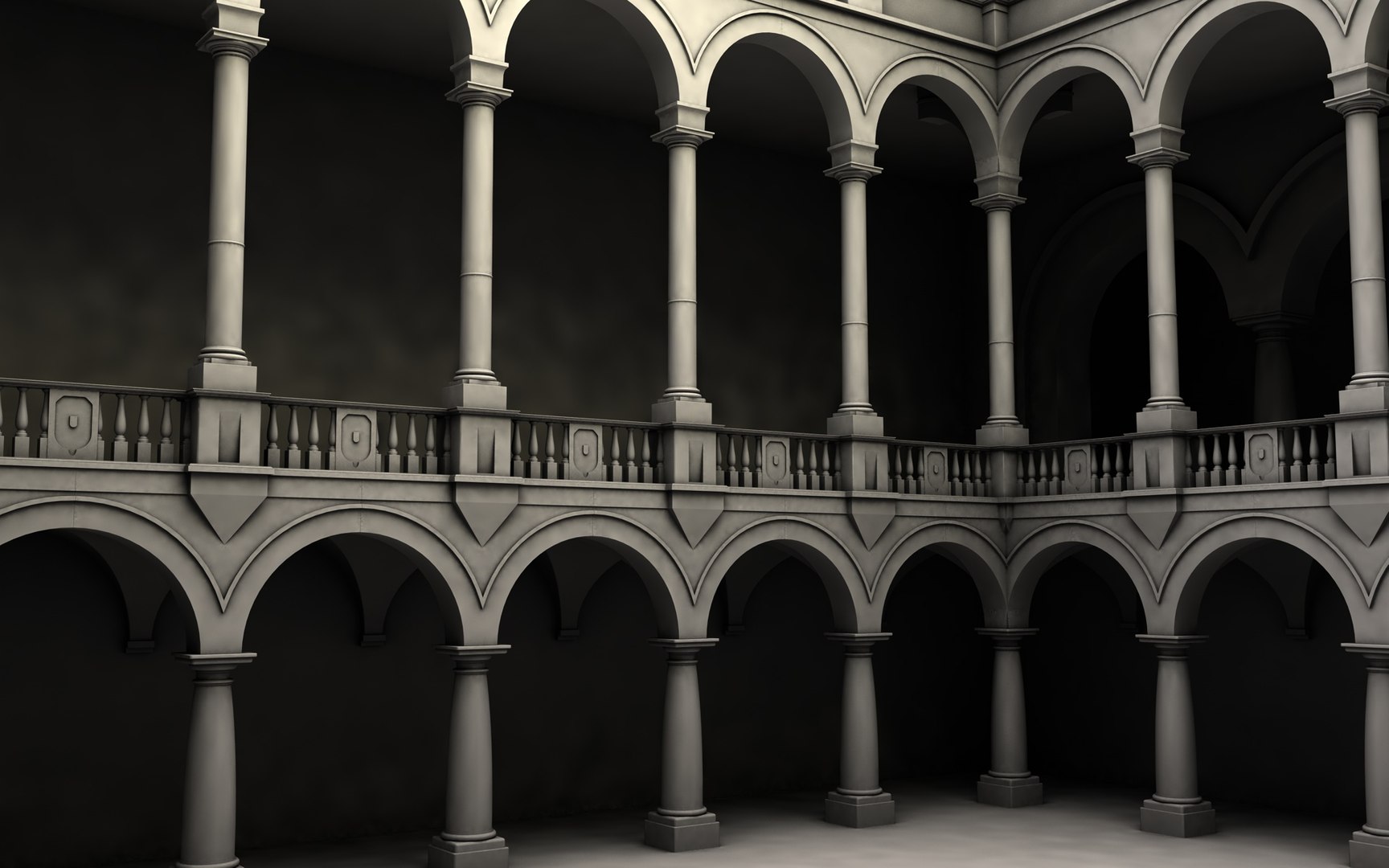 Castle Patio 3D Model - TurboSquid 1218082