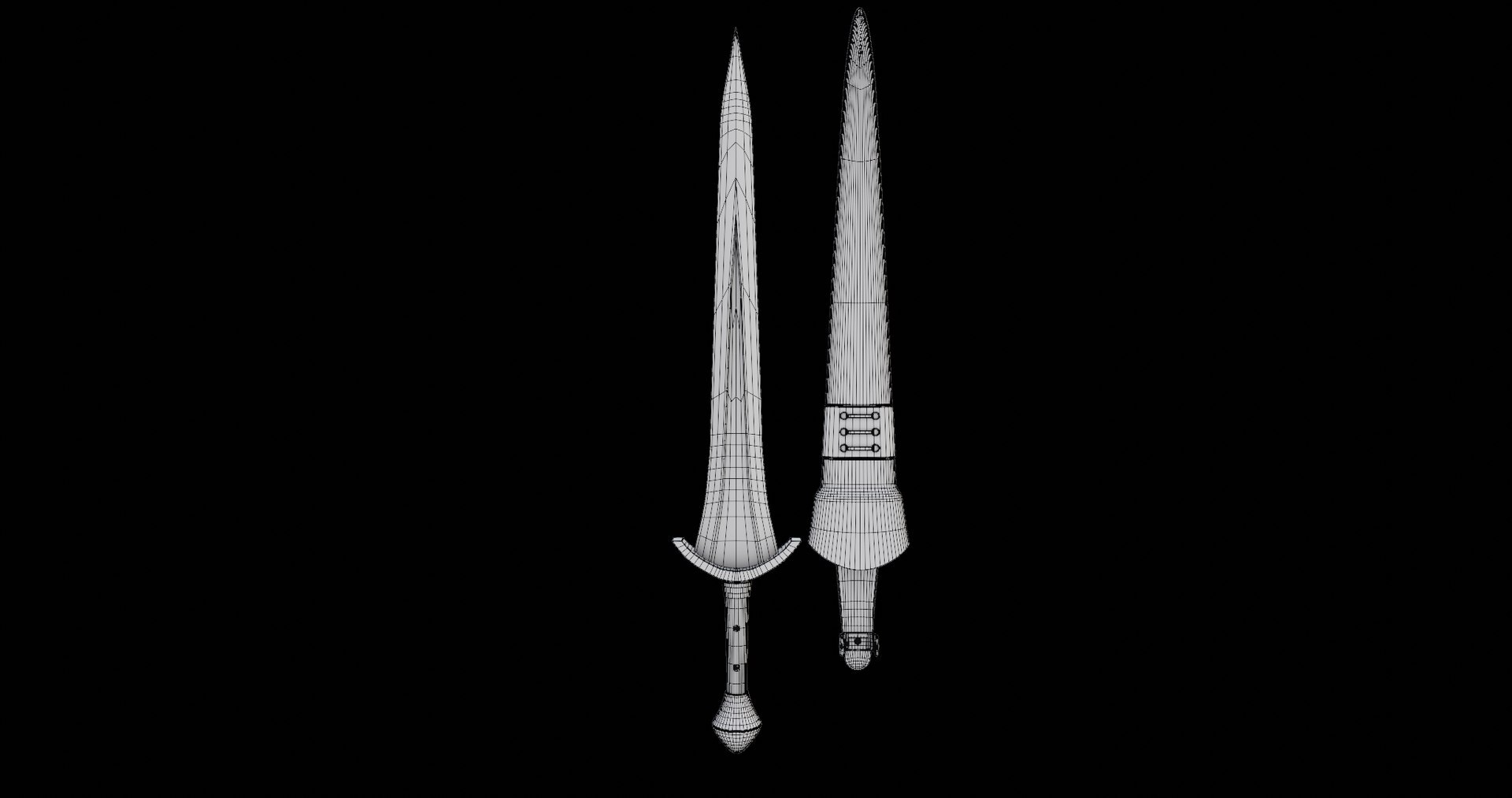 3D 5 Fantasy Swords All PBR Unity UE Textures Included model ...