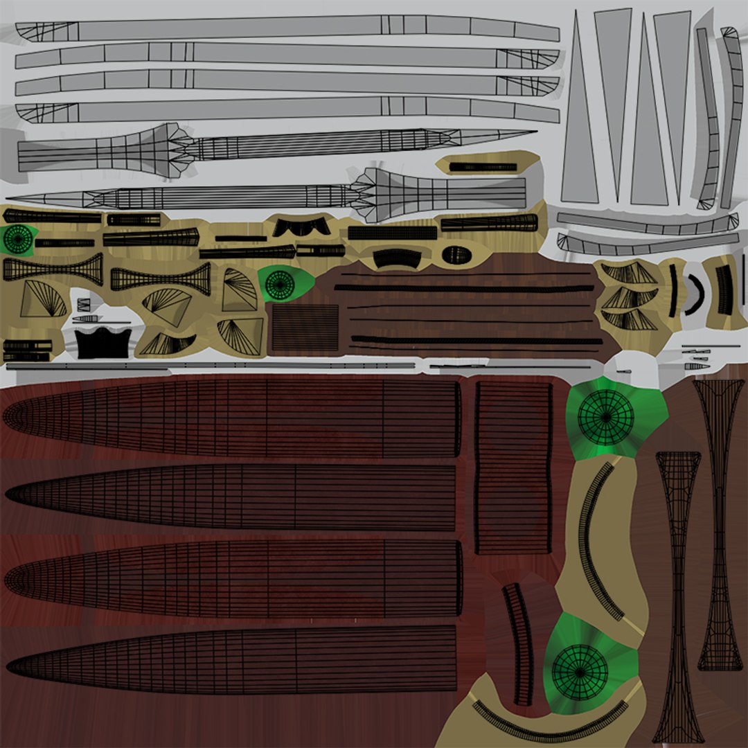 3D 5 Fantasy Swords All PBR Unity UE Textures Included model ...