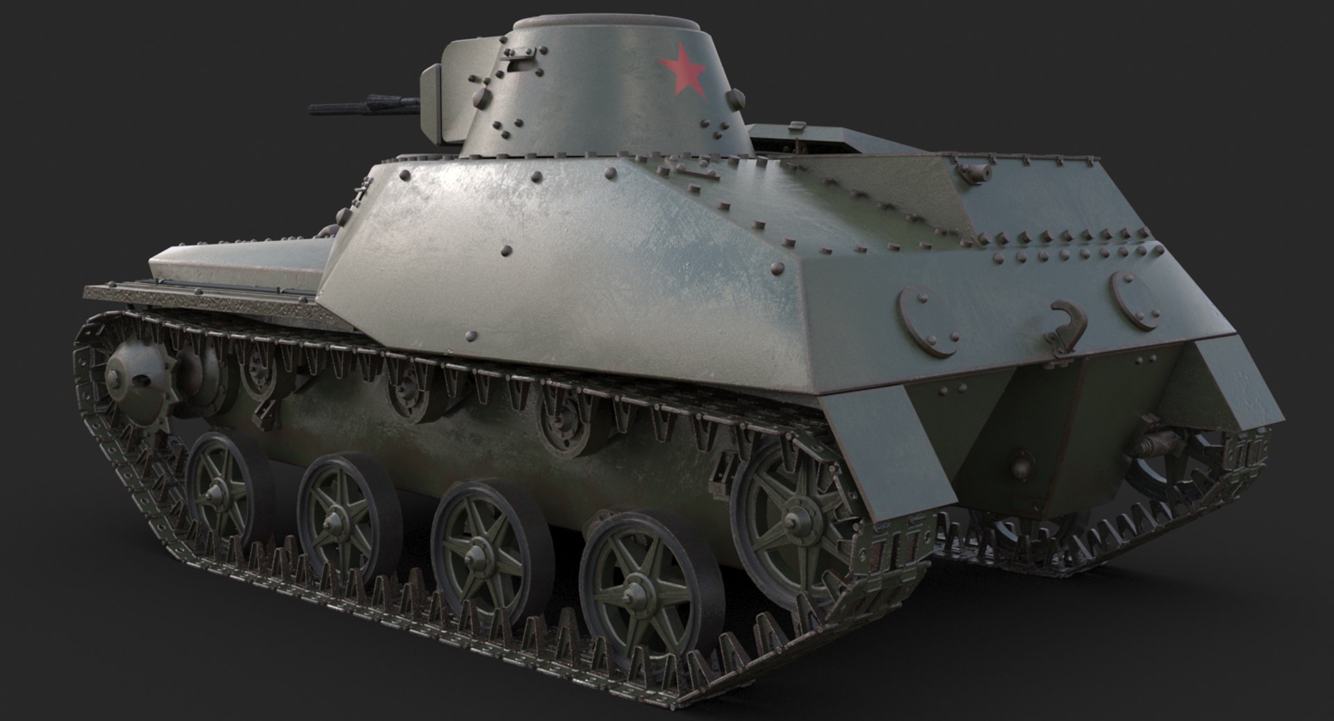 Tank T 40 Soviet Model - TurboSquid 1290882