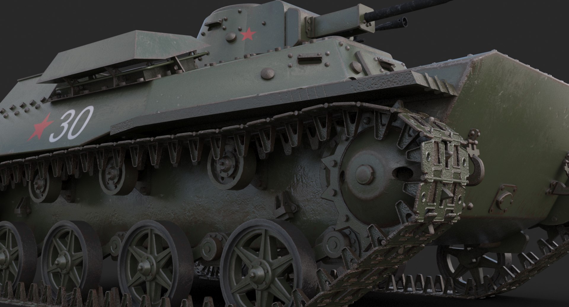 Tank T 40 Soviet Model - TurboSquid 1290882