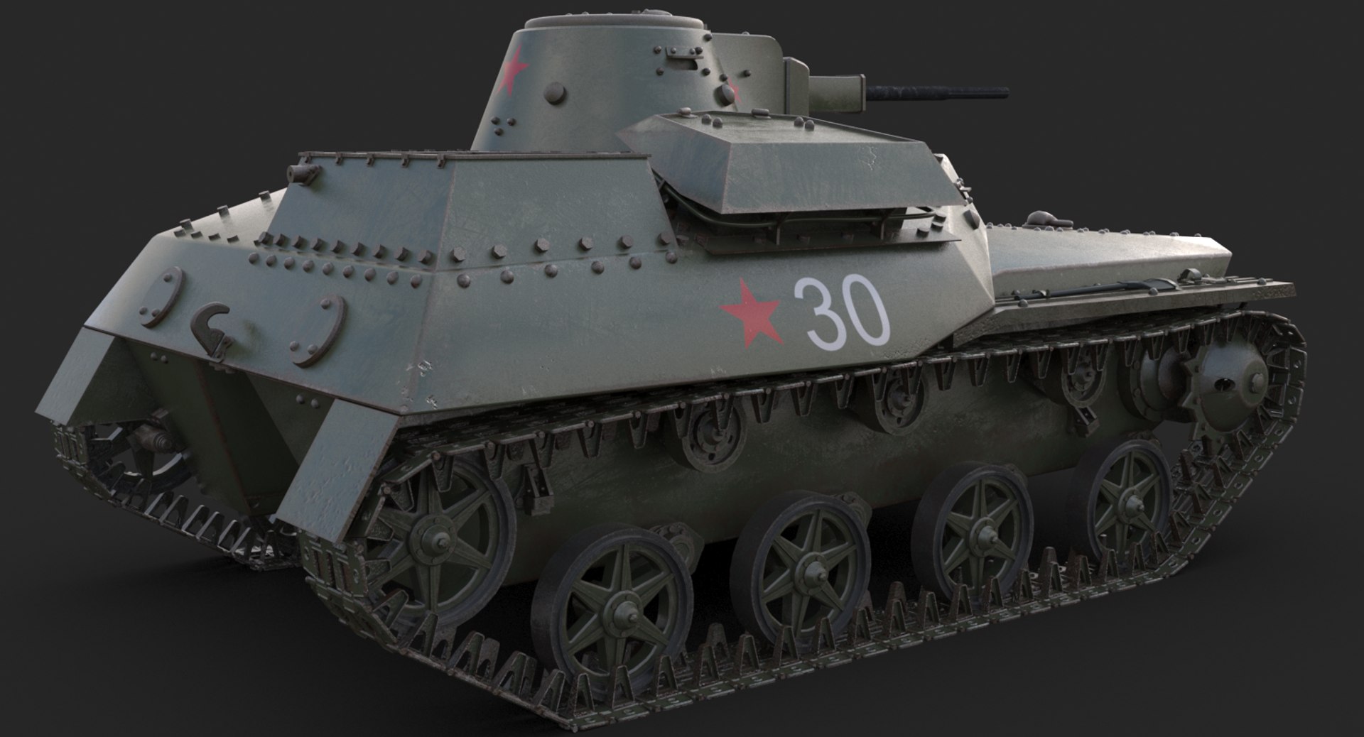 Tank T 40 Soviet Model - TurboSquid 1290882