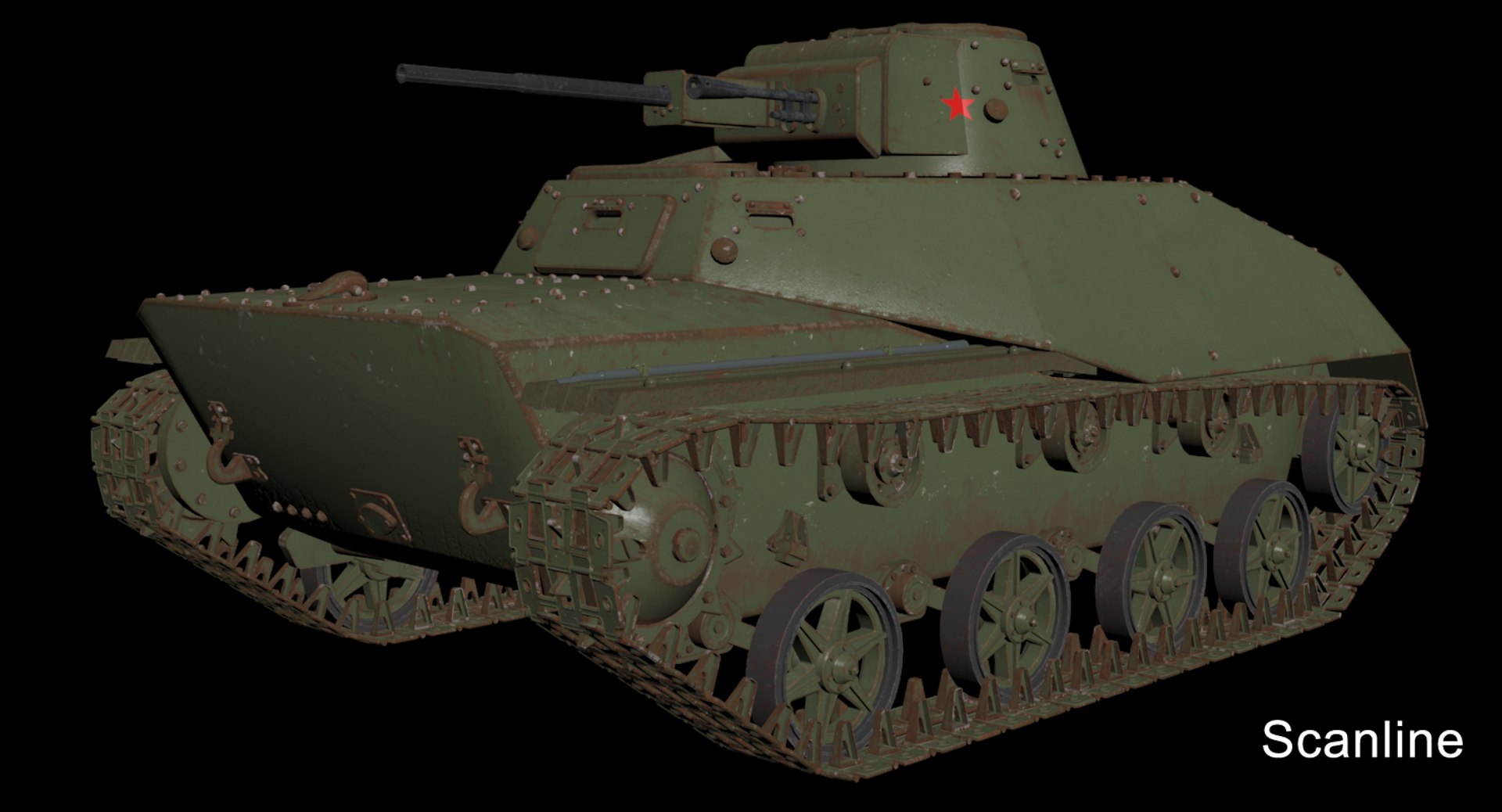 Tank t 40 soviet model - TurboSquid 1290882