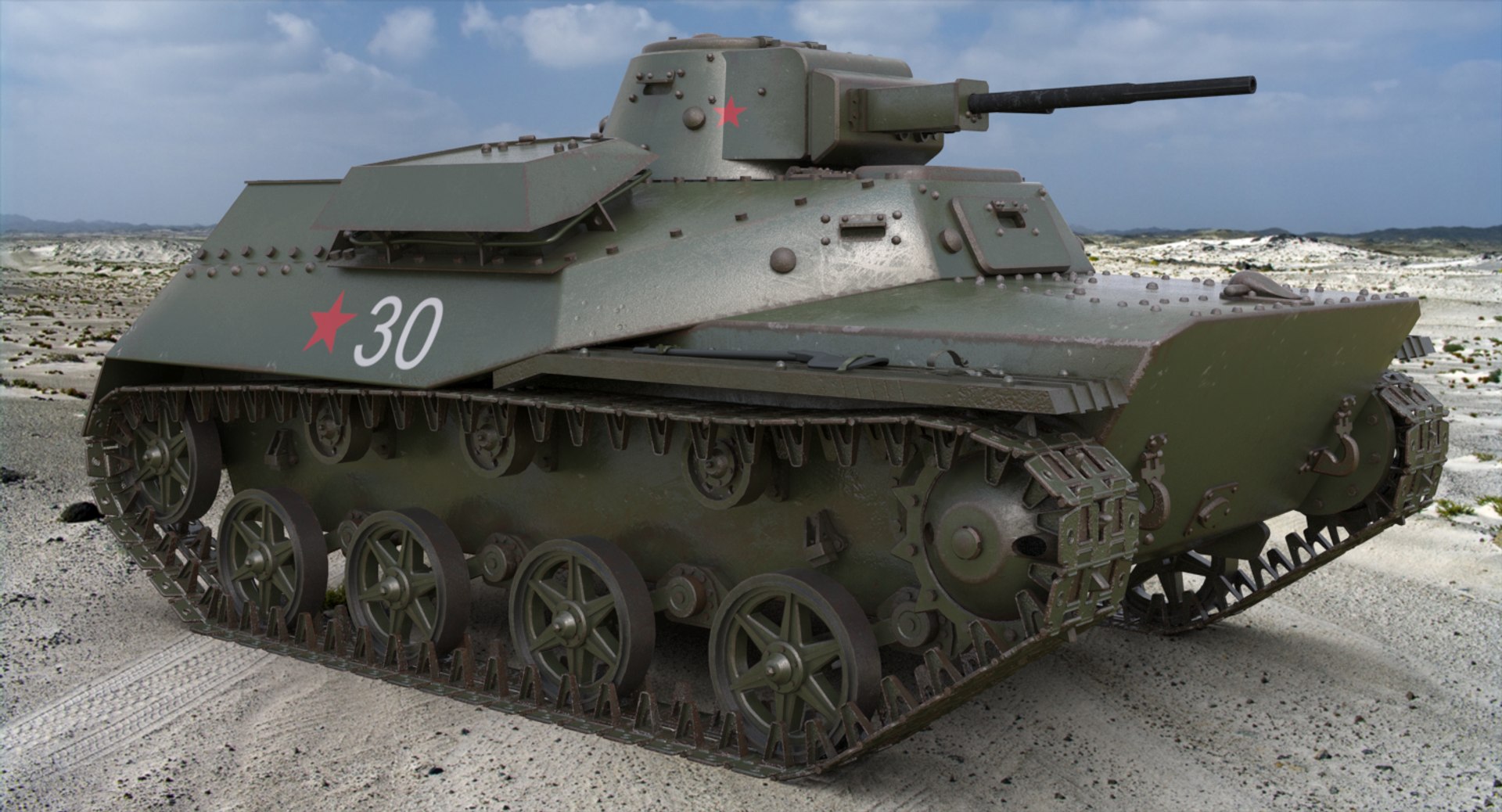 Tank T 40 Soviet Model - TurboSquid 1290882