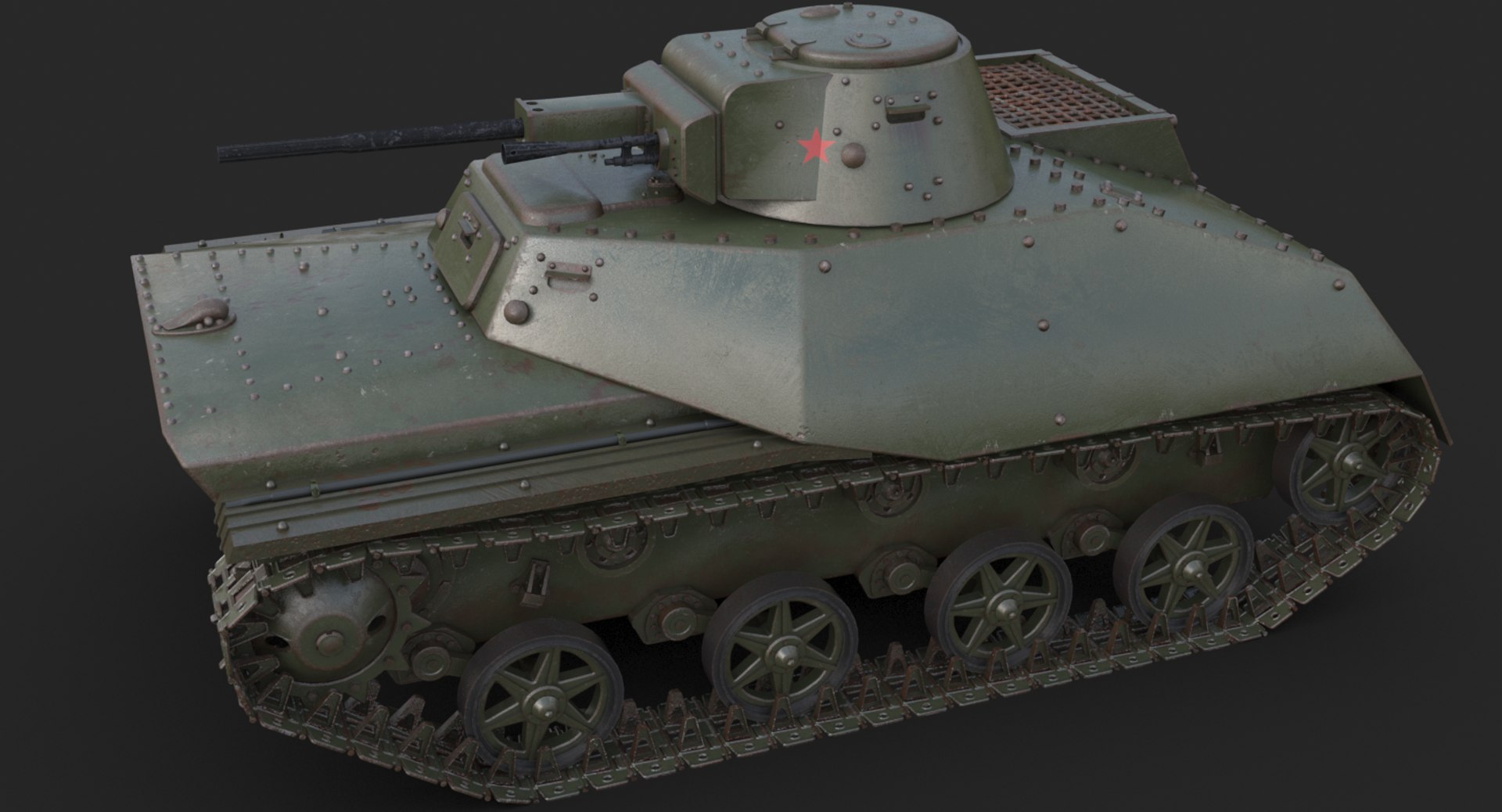 Tank T 40 Soviet Model - TurboSquid 1290882