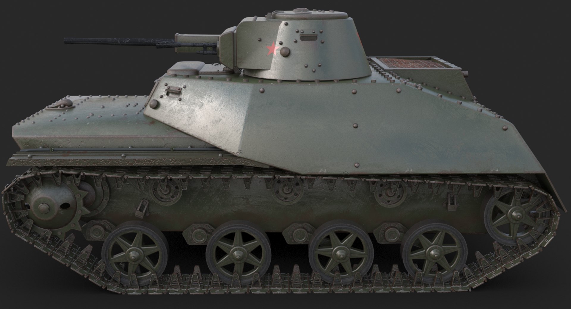 Tank T 40 Soviet Model - TurboSquid 1290882