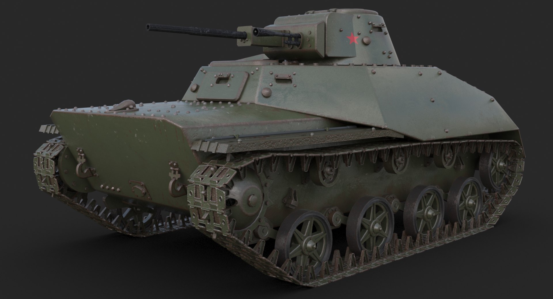 Tank T 40 Soviet Model - TurboSquid 1290882