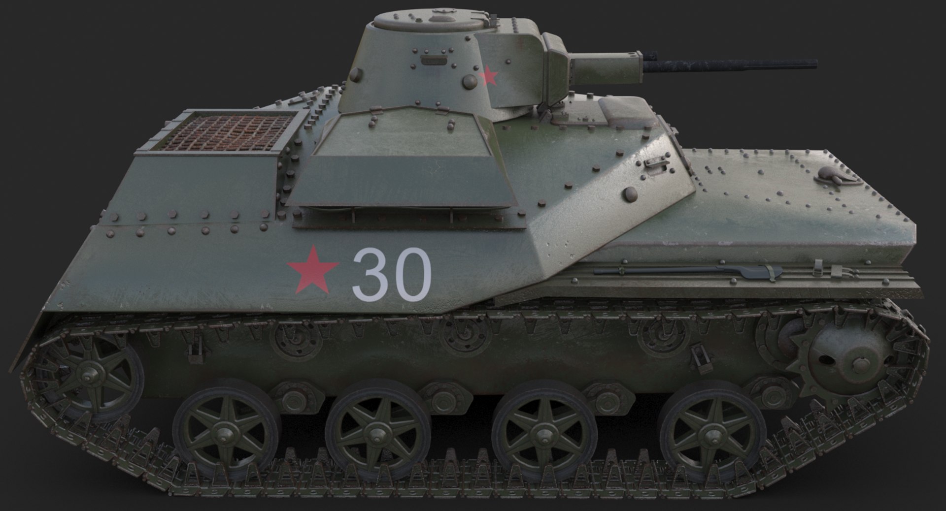 Tank T 40 Soviet Model - TurboSquid 1290882