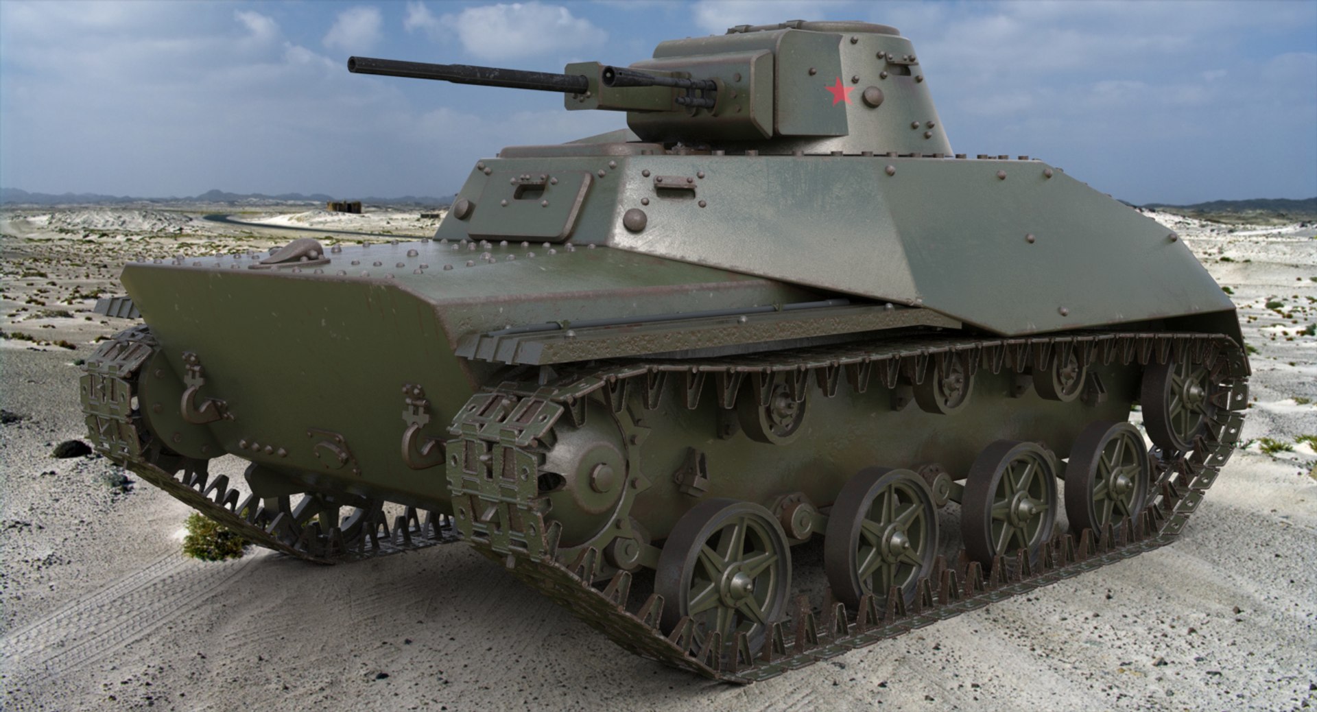 Tank t 40 soviet model - TurboSquid 1290882