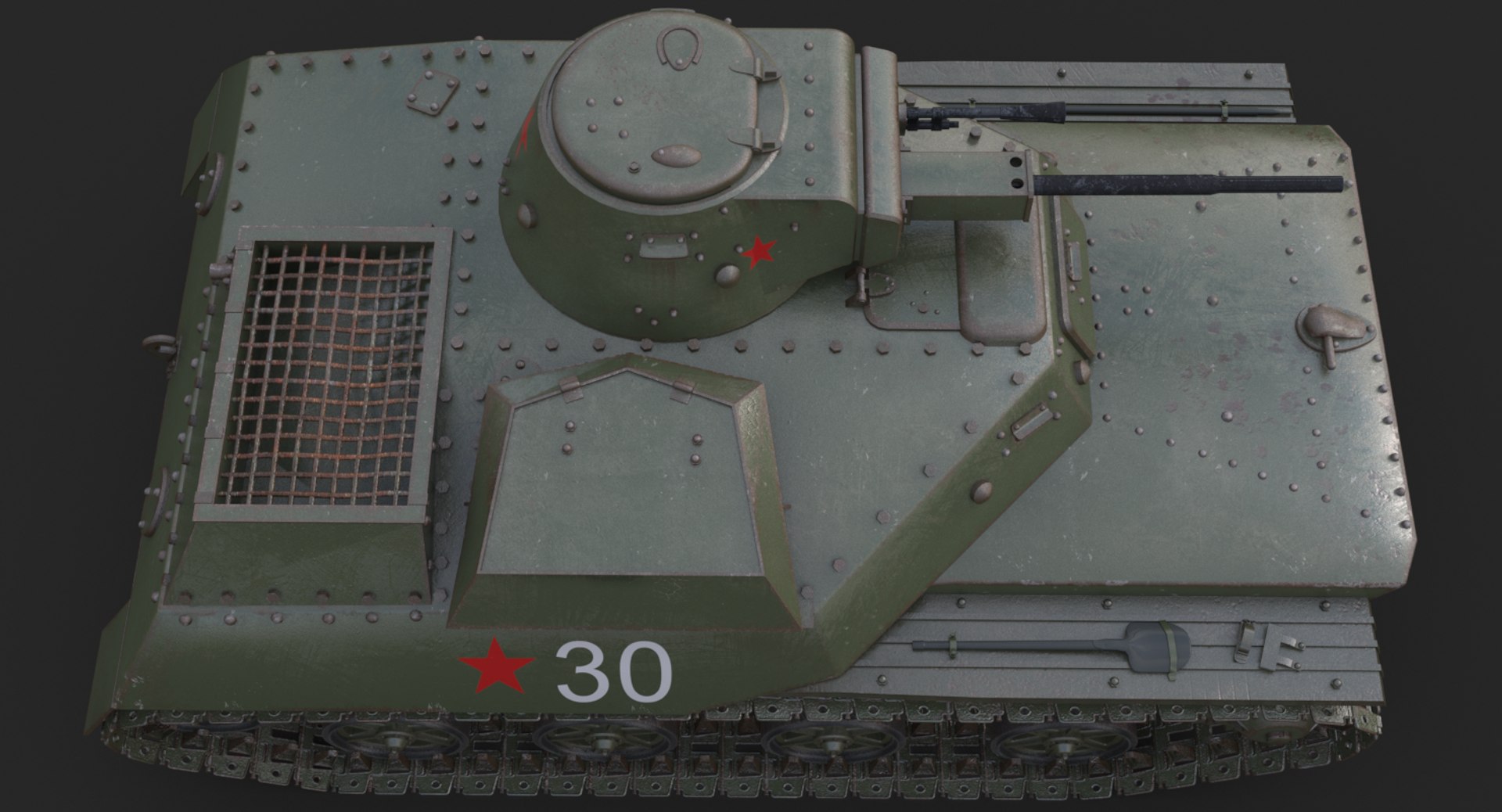 Tank T 40 Soviet Model - TurboSquid 1290882