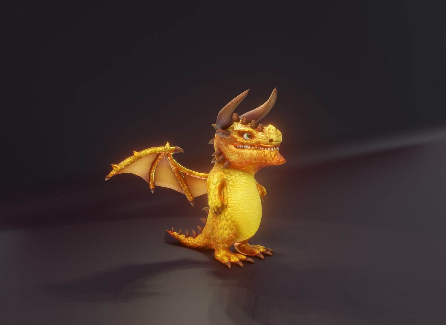 3D Model Cartoon Topaz Dragon Animated Low-poly 3D Model - TurboSquid ...