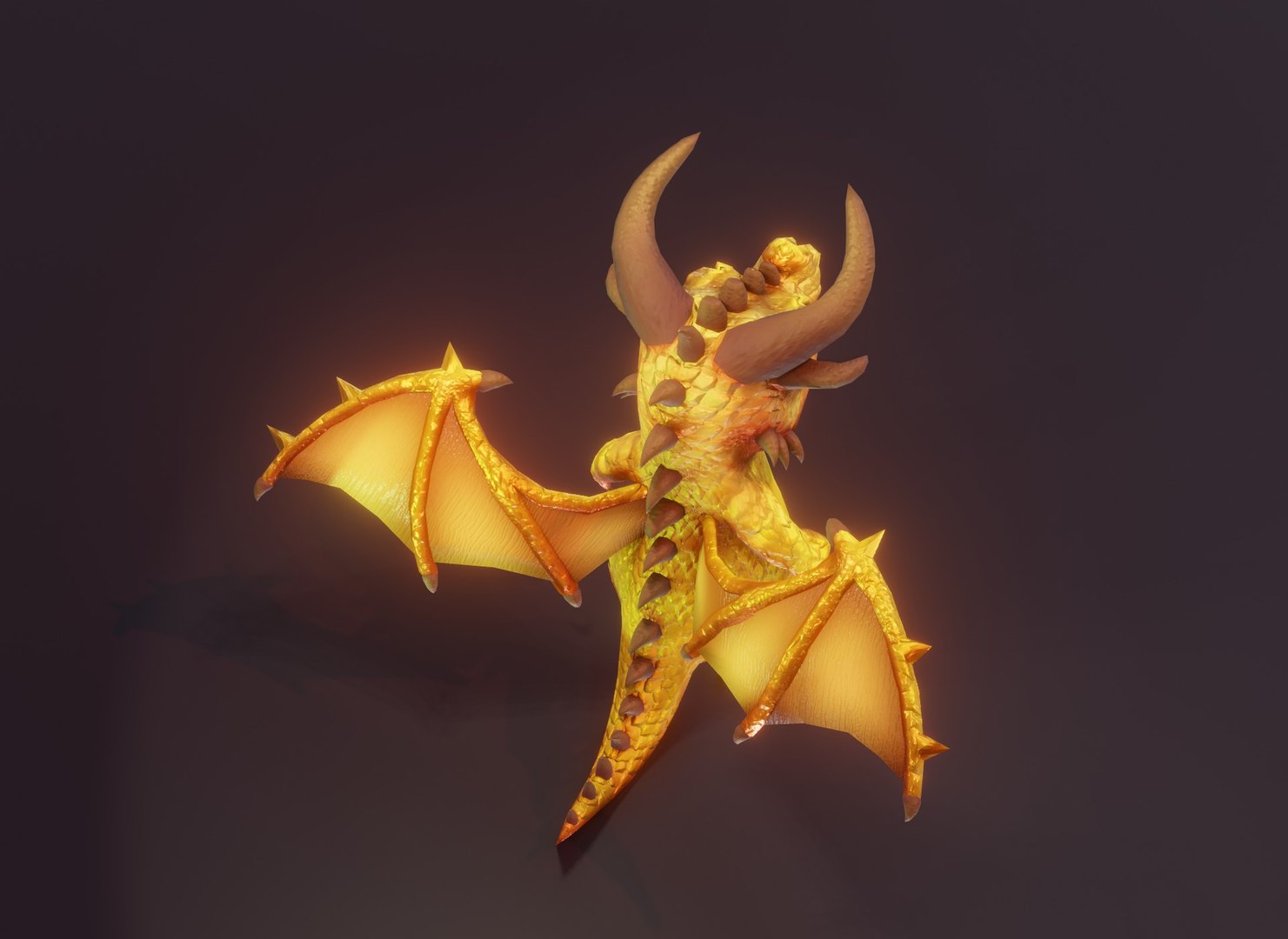 3D Model Cartoon Topaz Dragon Animated Low-poly 3D Model - TurboSquid ...