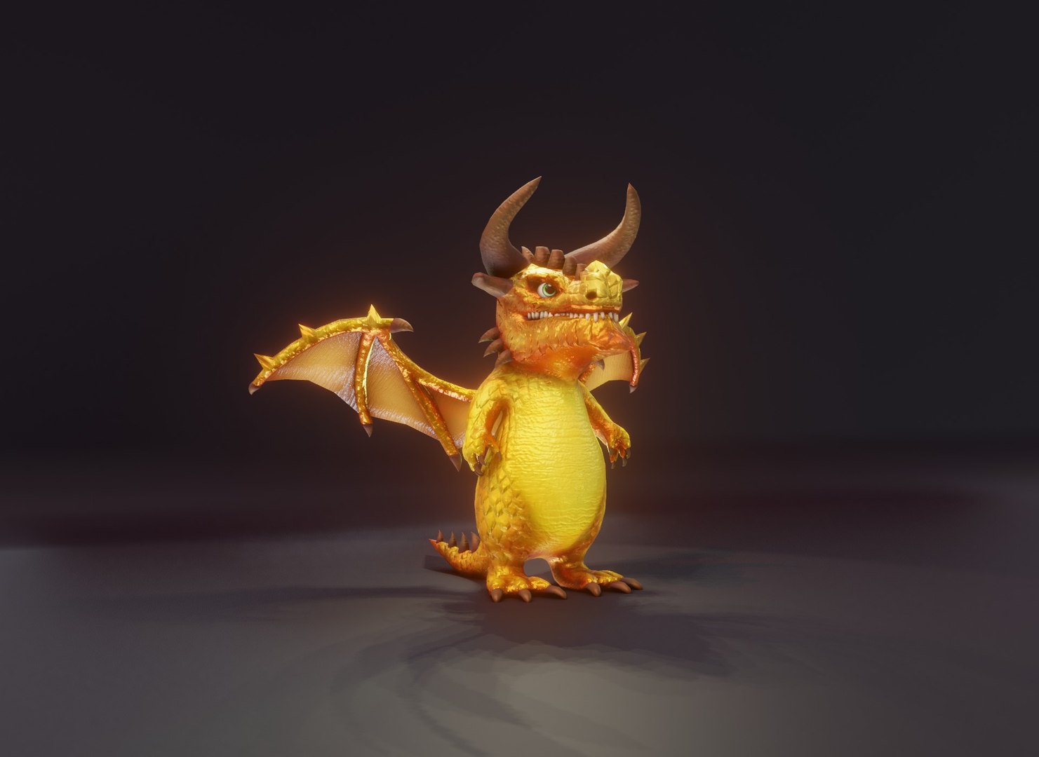 3D Model Cartoon Topaz Dragon Animated Low-poly 3D Model - TurboSquid ...