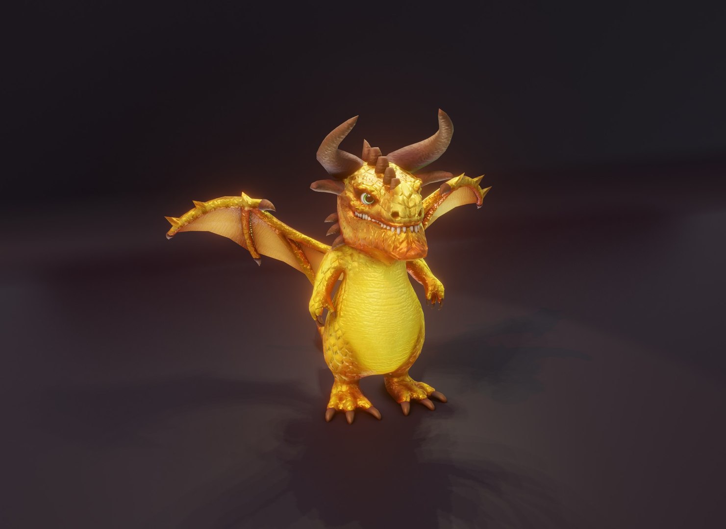 3D Model Cartoon Topaz Dragon Animated Low-poly 3D Model - TurboSquid ...