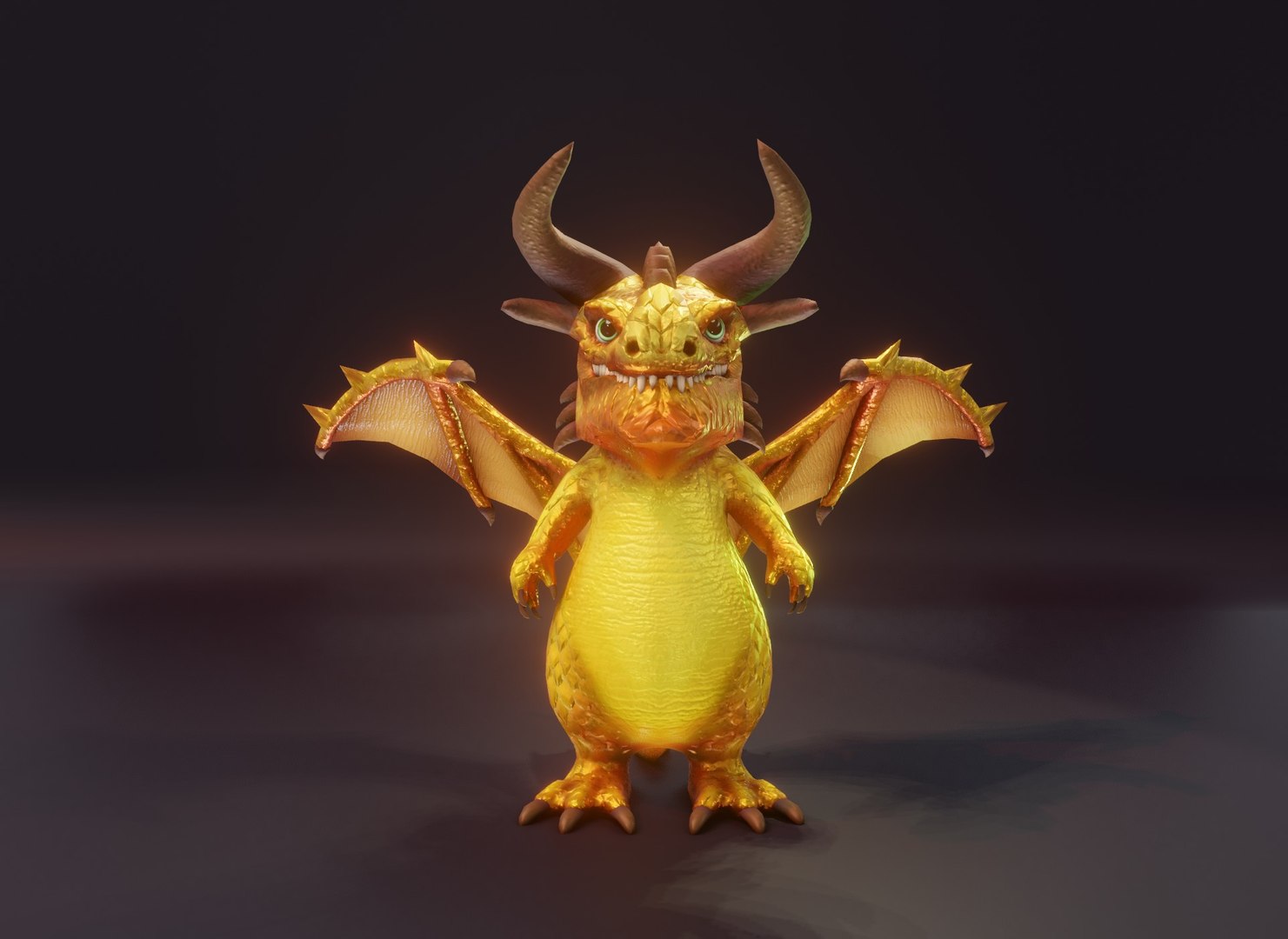 3D Model Cartoon Topaz Dragon Animated Low-poly 3D Model - TurboSquid ...