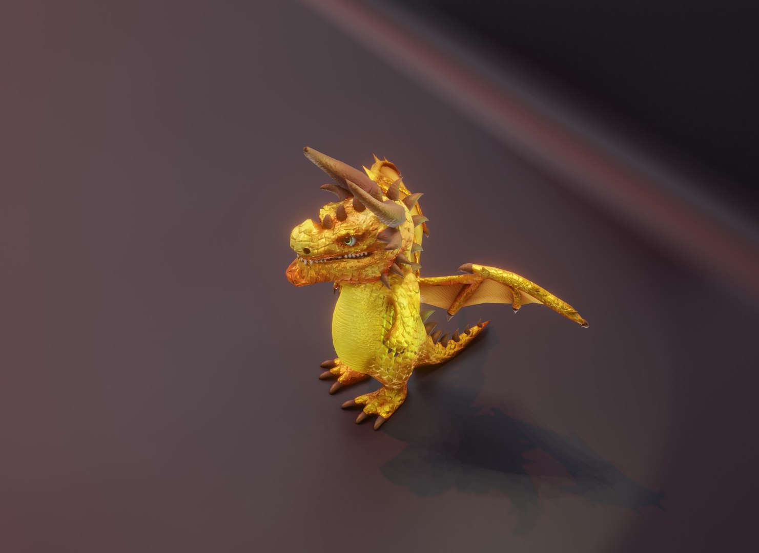 3D Model Cartoon Topaz Dragon Animated Low-poly 3D Model - TurboSquid ...