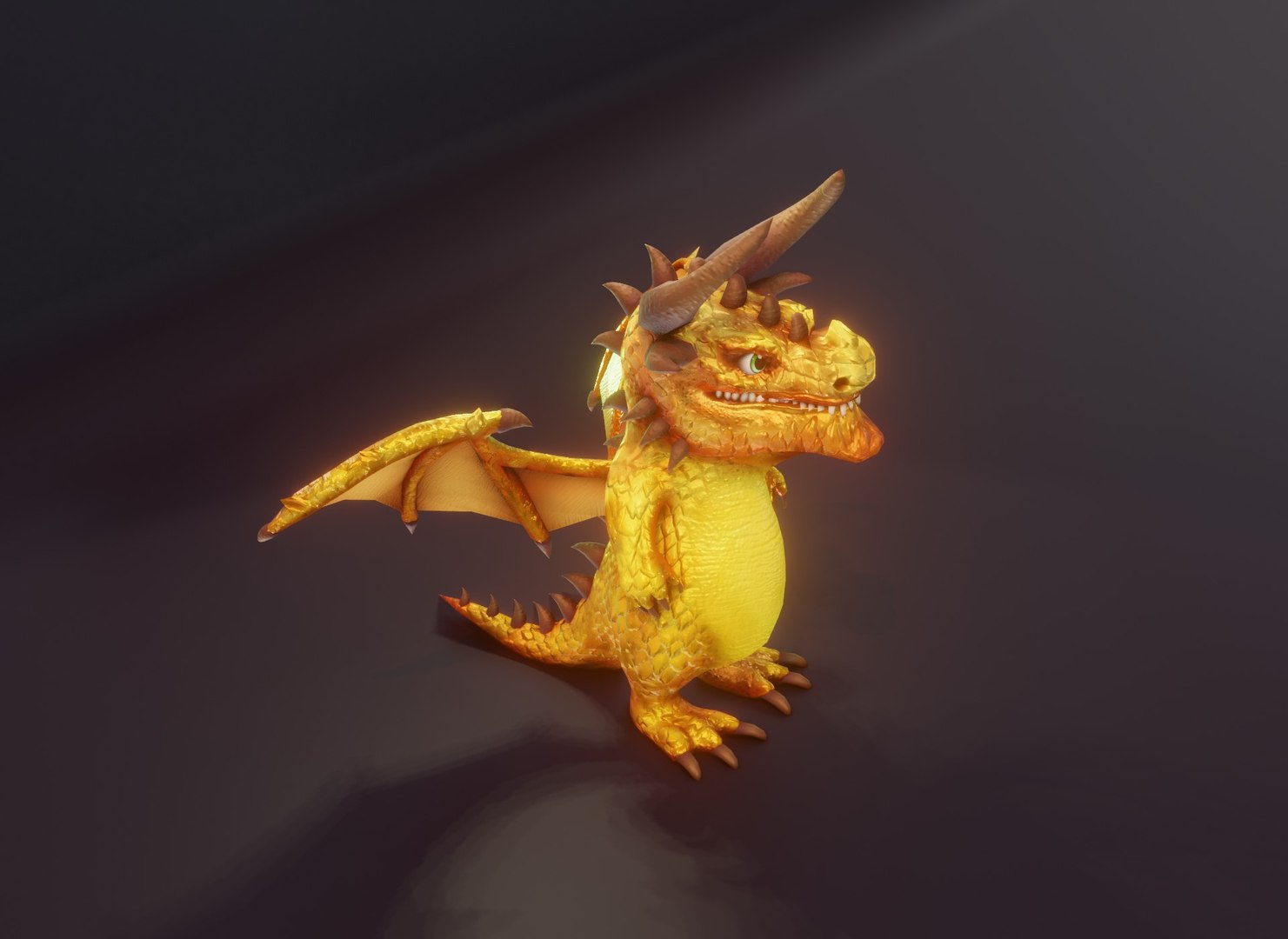 3D Model Cartoon Topaz Dragon Animated Low-poly 3D Model - TurboSquid ...