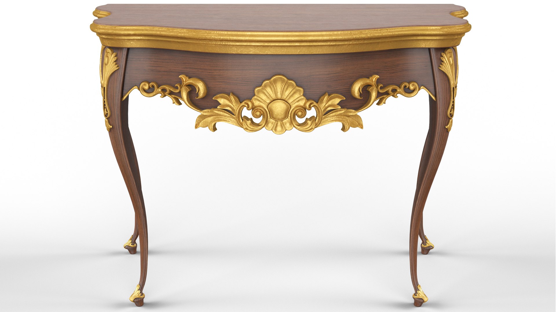 Wooden Classic Console Table 0101 Model - TurboSquid 1903143