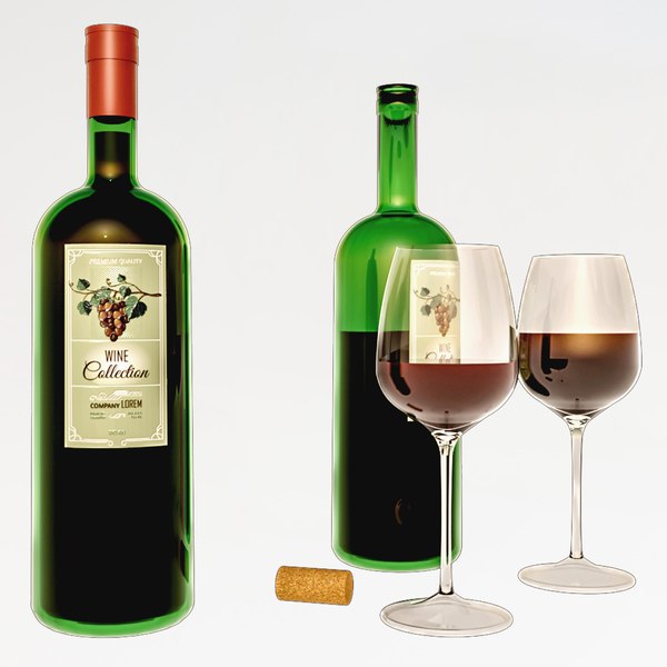 modelo 3d vino rojo - TurboSquid 2041286