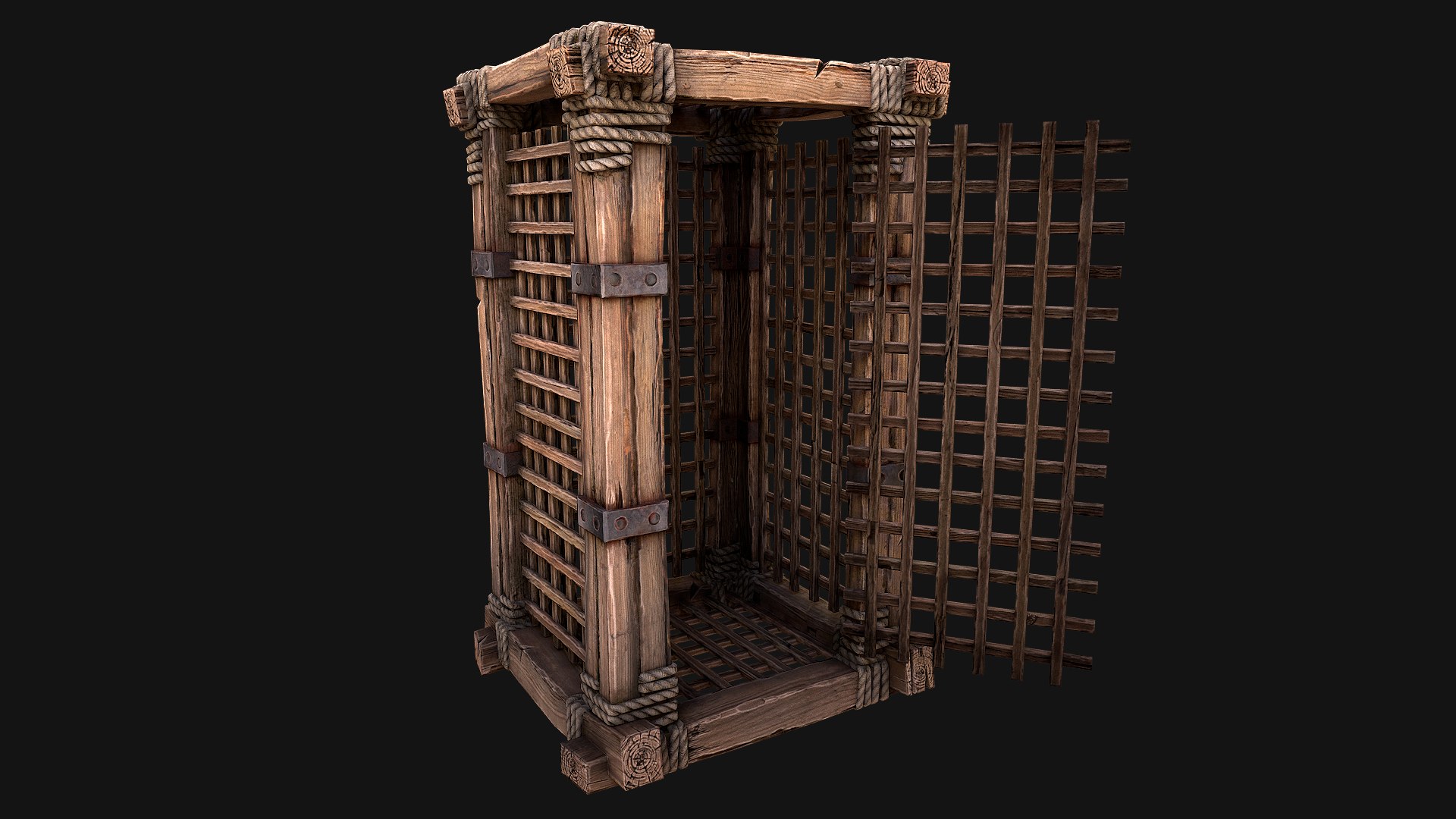 3D Medieval Torture Cage Set - TurboSquid 1989047