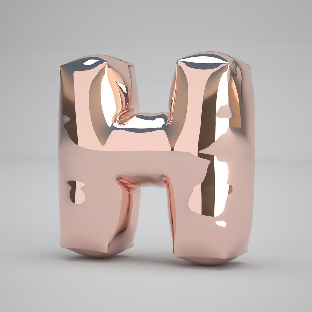 3D H Balloon Copper - TurboSquid 2411782