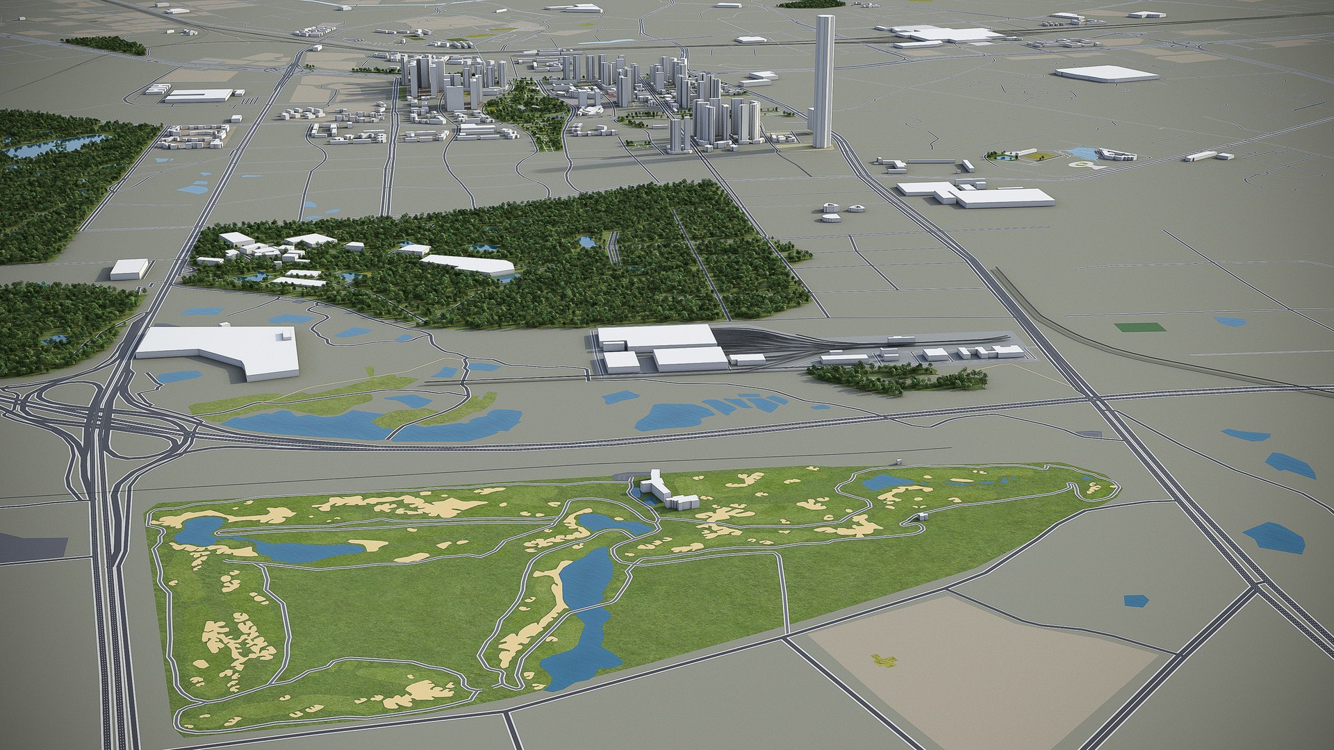 3D City Chengdu Surrounding - Model - TurboSquid 1451411