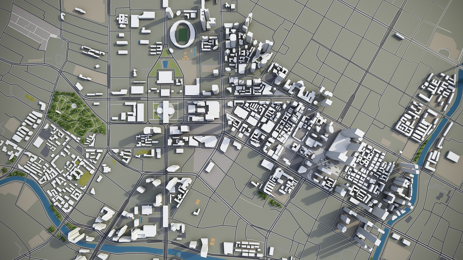 3D City Chengdu Surrounding - Model - TurboSquid 1451411