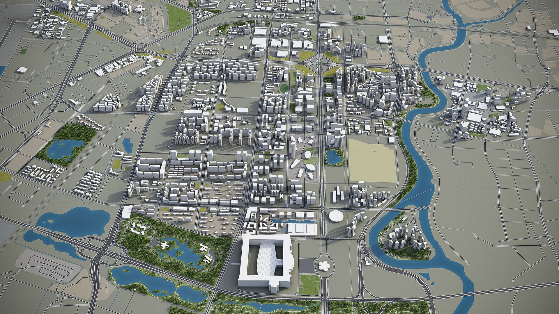 3D city chengdu surrounding - model - TurboSquid 1451411