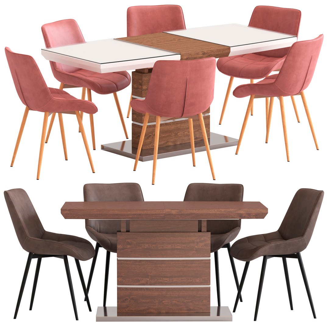 3D IMODERN Arioso Table and Amalia Chair - TurboSquid 2182155
