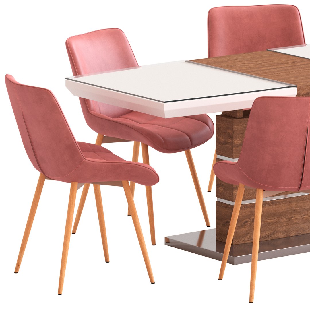 3D IMODERN Arioso Table and Amalia Chair - TurboSquid 2182155