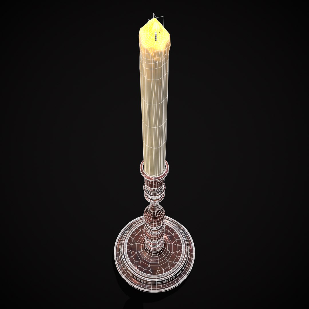 Thin Elegant Candle Stick 3D model - TurboSquid 2103842