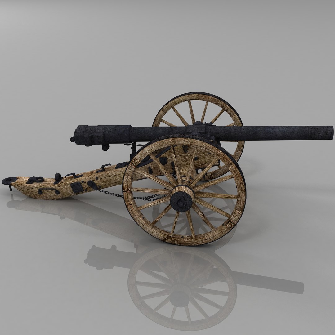 3d Model Of Civil War Cannon